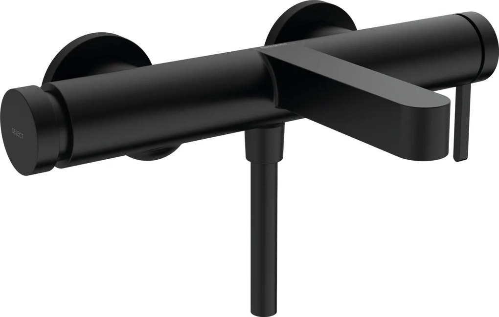 Hansgrohe Finoris, nástěnná vanová baterie, černá matná, 76420670