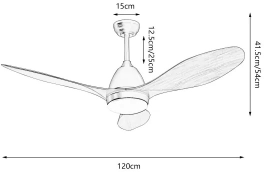 ZEVENTI - LED Stropní ventilátor MURO LED/18W/230V Wi-Fi Tuya + DO
