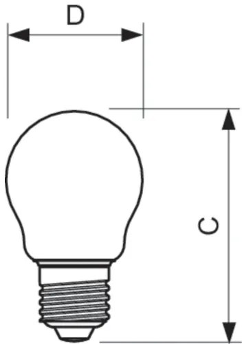 LED žárovka E27 Philips P45 Classic Filament 2W (25W) teplá bílá (2700K)