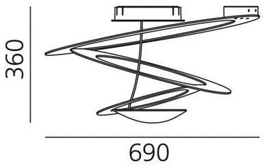 Artemide 1255120A - LED Stm. stropní svítidlo PIRCE LED/44W/230V 3000K zlatá