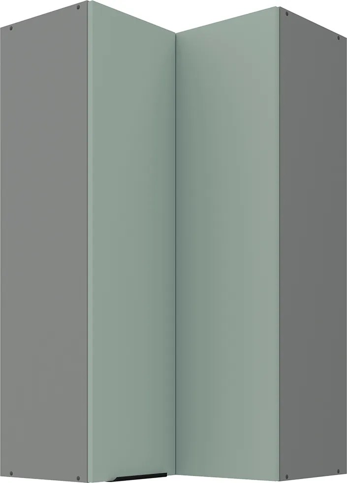ARIA sa | horní kuchyňská skříňka 60x60 GN-108 2F (90°) rohová s policemi | EXTRA VYSOKÁ | 60x60 cm | antracit/aquamarine
