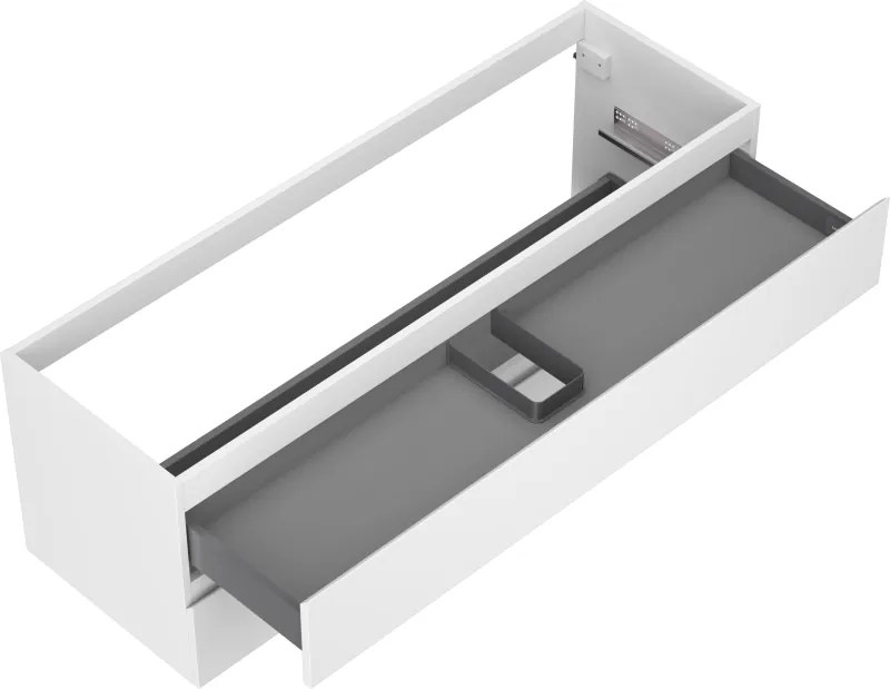Mexen Orio, koupelnová skříňka pod umyvadlo 140 cm, 2 zásuvky, bílá matná, 91A10-14047-2-BFF01