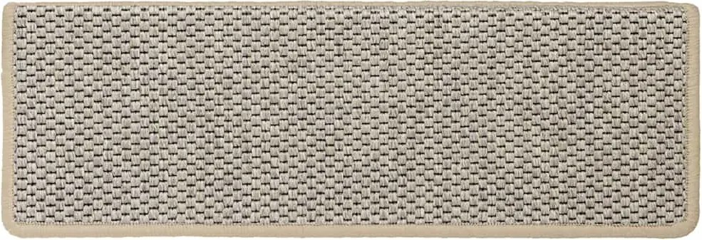 Samolepící nášlapy na schody vzhled sisal 15ks 65x21x4cm zelené 326887