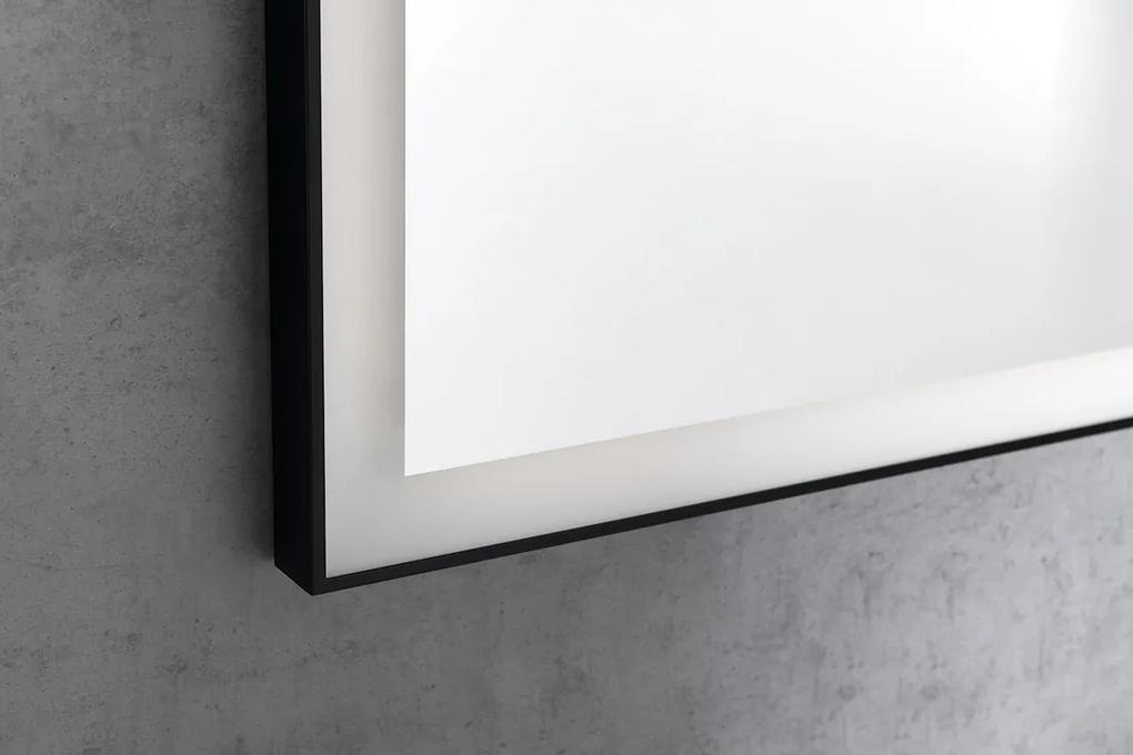 Sapho, GANO zrcadlo s LED osvětlením 60x80cm, černá