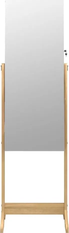 vidaXL Zrcadlová šperkovnice volně stojící 42 x 38 x 152 cm [353258] Barva: Bílá