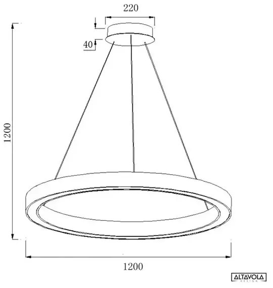 LED závěsné světlo Billions No.4 Φ120 cm gold 3000K