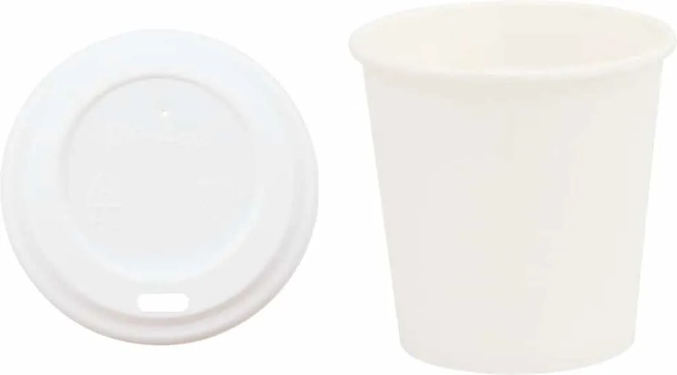 Papírové kelímky na kávu s víčky 1000 pcs 4oz 100ml 3325215