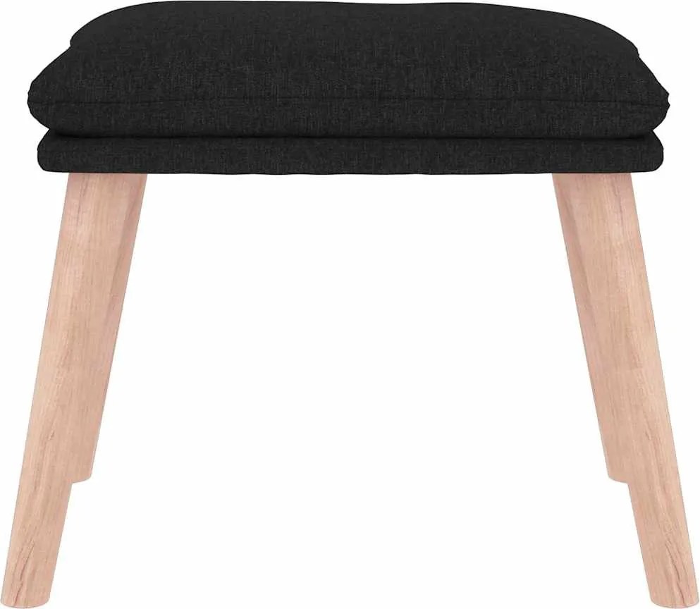Podnožka černá 45 x 29,5 x 35 cm textil 341430