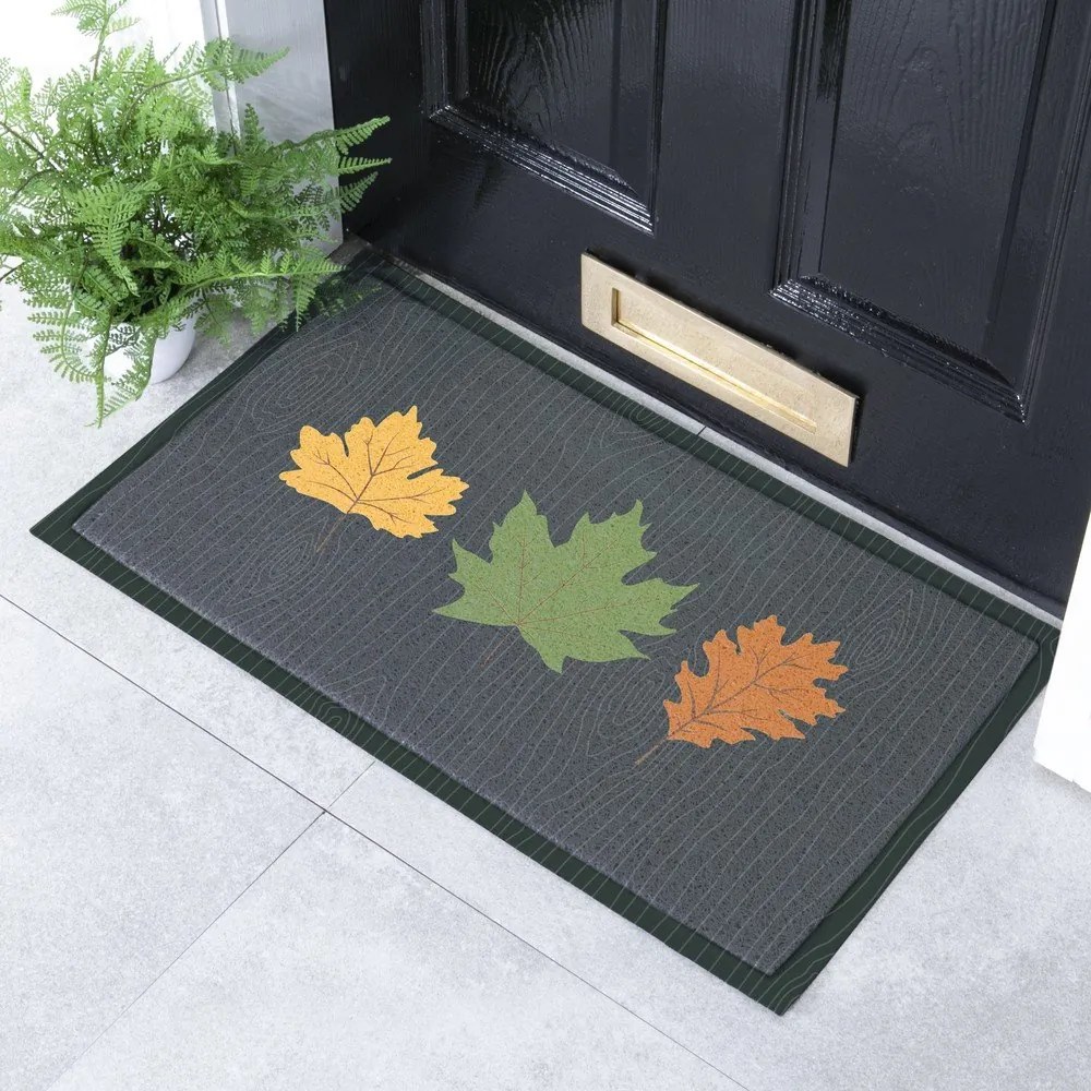Rohožka 40x70 cm Autumn Leaves on Green – Artsy Doormats