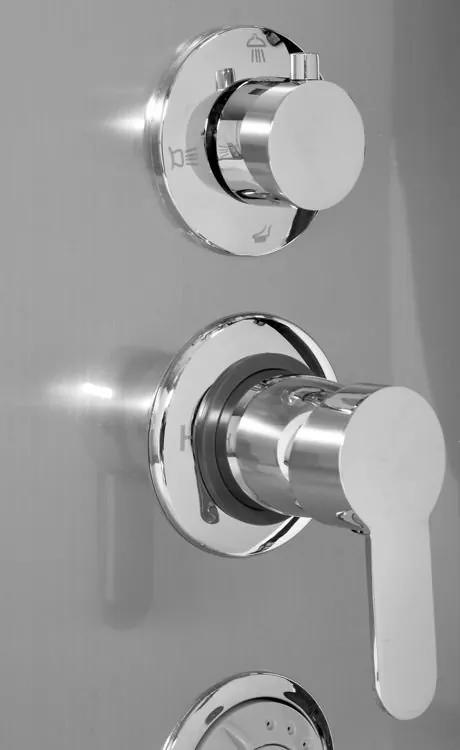 Sprchový panel STELLA round 4v1 - s výtokem do vany