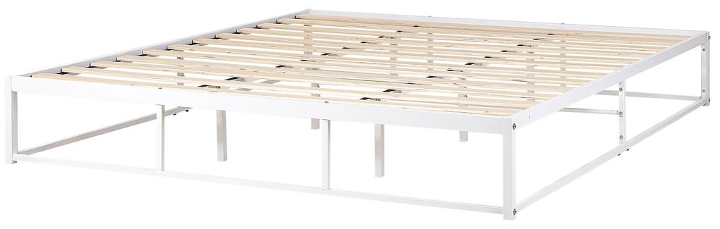 Kovová postel 180 x 200 cm bílá VIRY Beliani