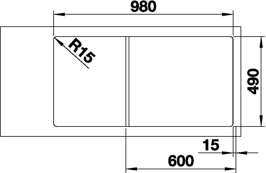 Granitový dřez Blanco AXIA III XL 6 S InFino antracit + skleněná krájecí deska a excentr 523510