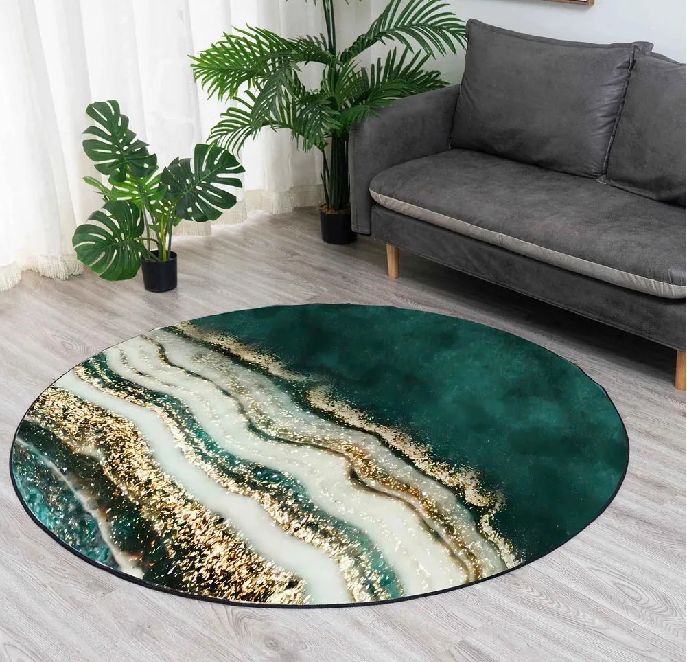 TZ Kruhový mramorový koberec Kiara Rozměr: 90 cm