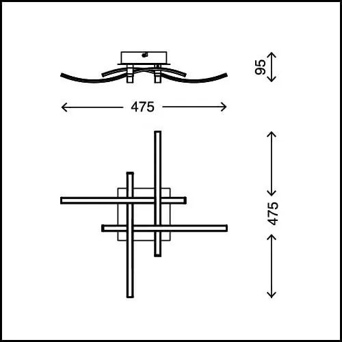 LED Stropní svítidlo 4xLED/2,6W/230V 3000K matný chrom