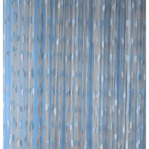 Provázková záclona Ambiance -18-modrá, výška 240 cm