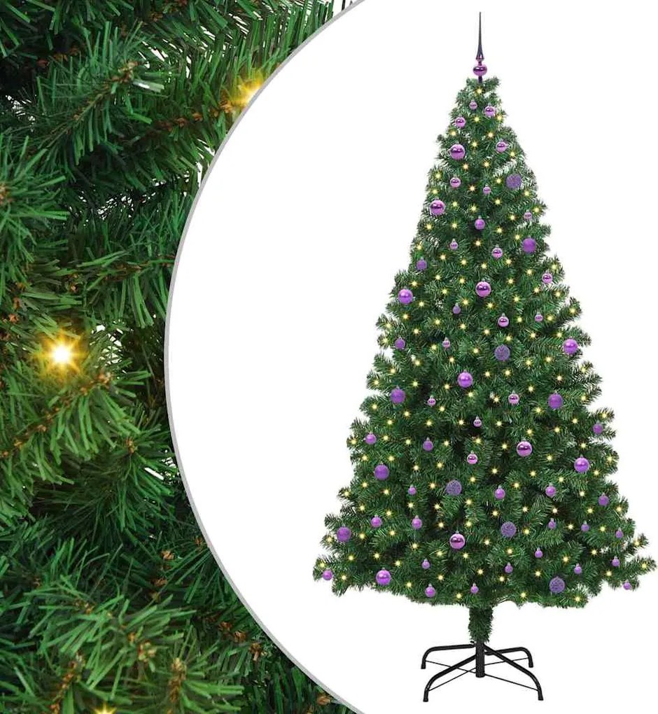 Umělý vánoční stromeček Zelená 240 cm PVC, ocel a plast 3396937