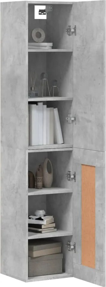 Skříň highboard betonově šedá 34,5x34x180 cm kompozitní dřevo 3199085