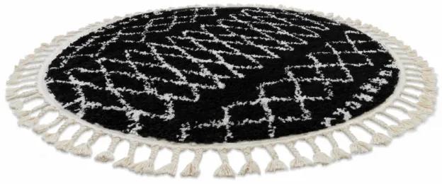 Koberec BERBER ETHNIC G3802 kruh černý / bílý Fredzle berber marokánský