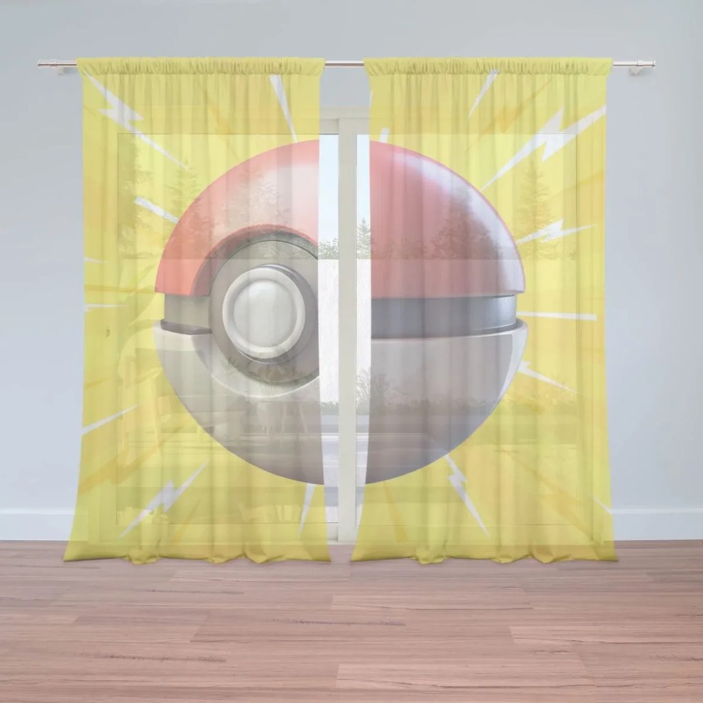 Sablio Záclony Pokemon ball Exploze: 2ks 150x250cm
