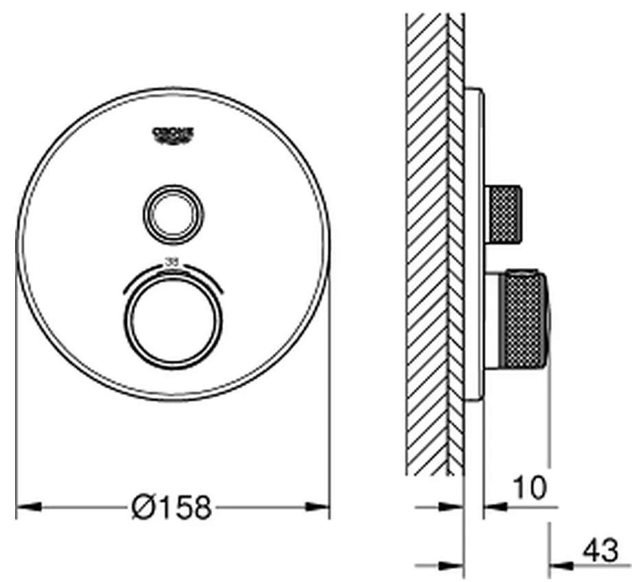 Grohe Grohtherm SmartControl - Termostat pro podomítkovou instalaci s 2 ventily, supersteel 29119DC0