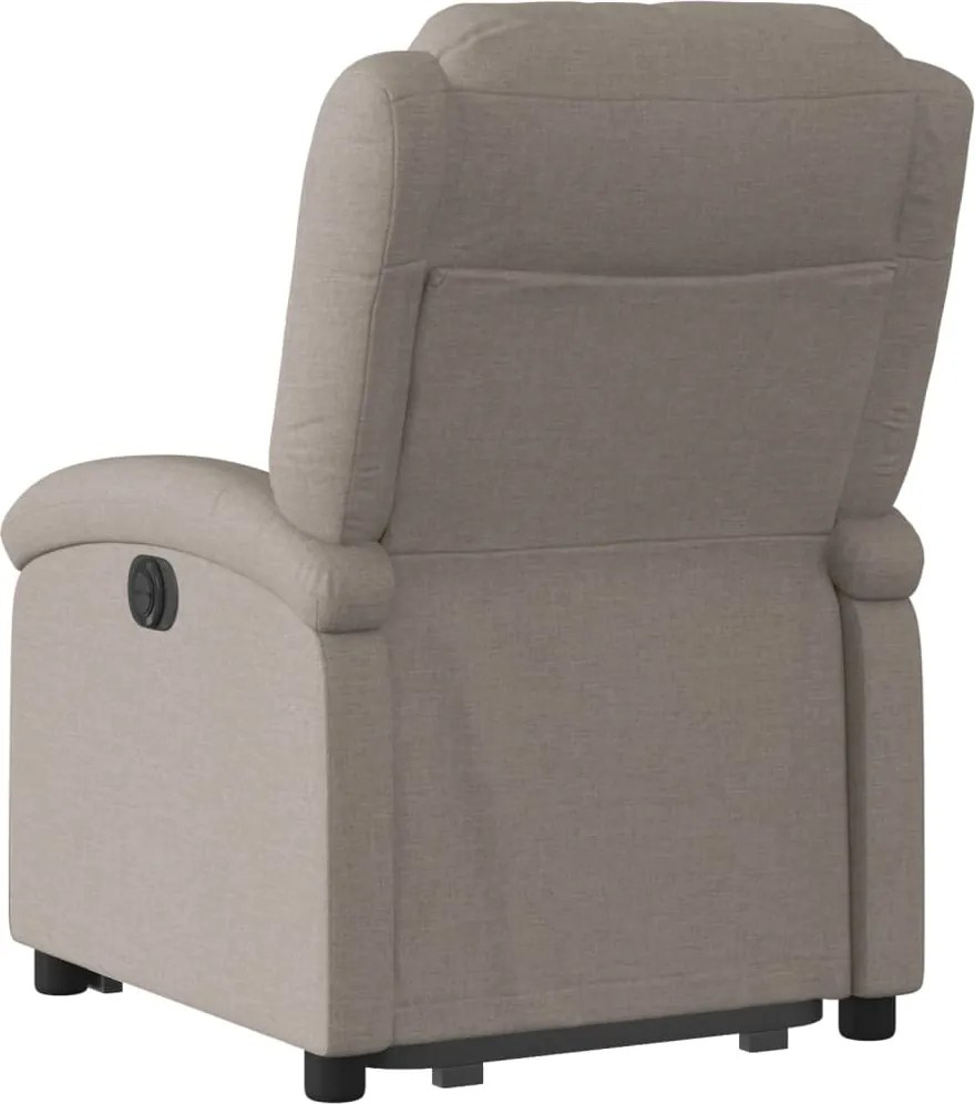 Elektrické zvedací polohovací křeslo taupe textil 3204196