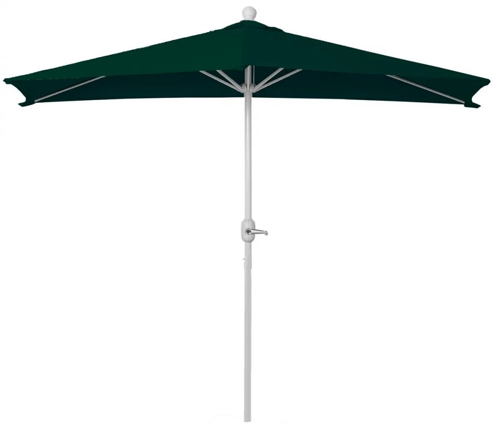 Slunečník půlkruh Parla - polyester/hliník - 270cm zelený bez stojanu