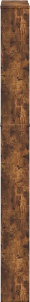 Botník se zrcadlem 5patrový kouřový dub 63 x 17 x 169,5 cm 3228283