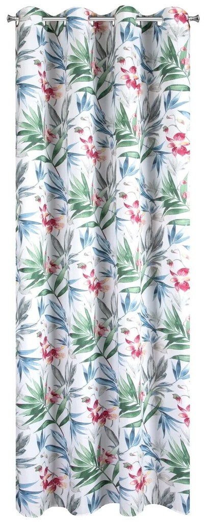 ZÁVĚS NA KROUŽCÍCH JANETE 140X250 CM VZOROVANÁ