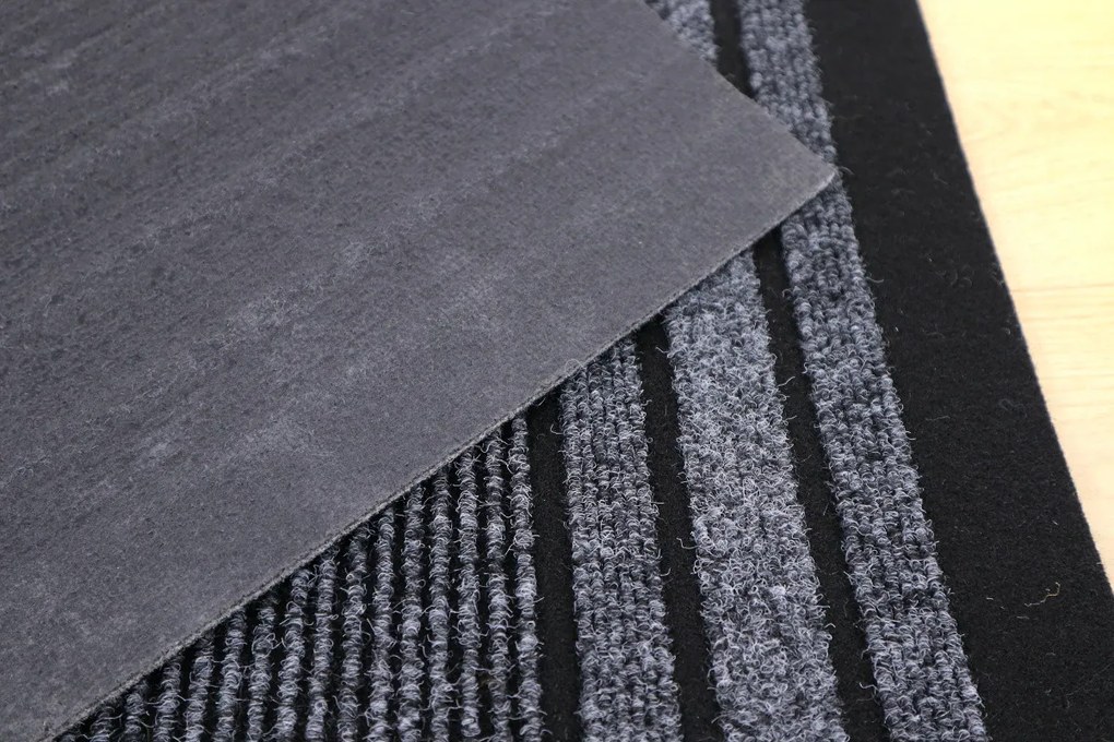 Spoltex, Protiskluzový běhoun na míru Rekord 802 šedá, šíře 120 cm, šedá, chodba / předsíň