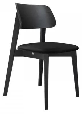 Čalouněná jídelní židle KT63, Potah: Magic Velvet 2205, Barva dřeva: czarny