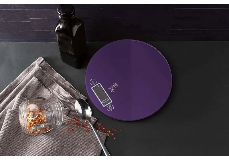 BERLINGERHAUS Váha kuchyňská digitální kulatá 5 kg Purple Eclipse Collection BH-9434
