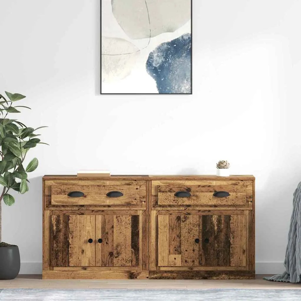 Konzole 2 ks Staré dřevo 70 x 35,5 x 67,5 cm Kompozitní dřevo 3402659