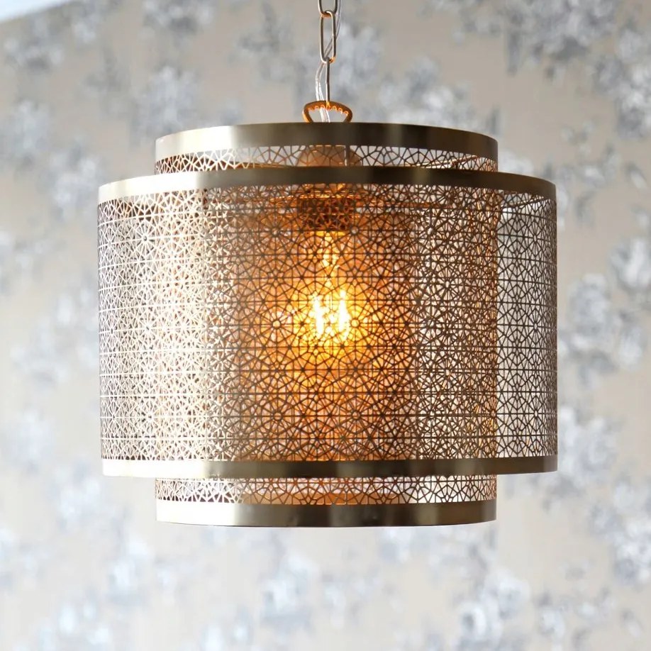 Orientální závěsná lampa Hermine 4200400-6519 od Rydens, ažurová mosaz