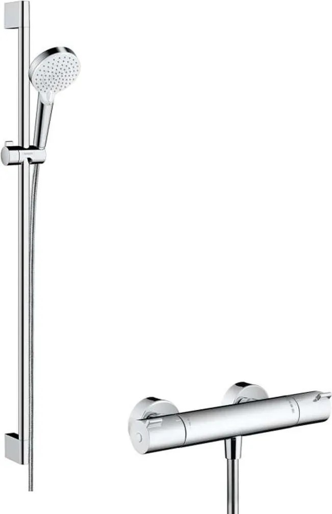Hansgrohe - Sprchový set Vario s termostatem Ecostat 1001 CL, 2 proudy, bílá/chrom 27813400ROZ4