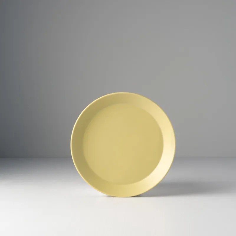 MIJ Mělký talíř s vyšším okrajem 16 cm pistáciový