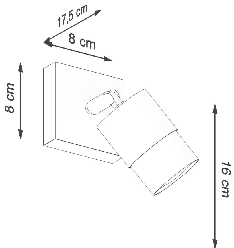 Bodové svítidlo Nero, 1x černé kovové stínítko, (možnost polohování), ch