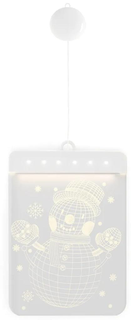 Vánoční dekorace do oken LED vitráže na baterie GLOW
