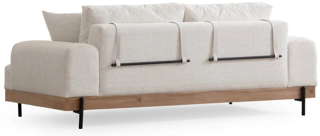 Hanah Home Třímístná pohovka ETI dub bílá 220 cm