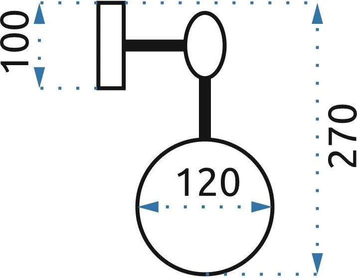 Toolight - Nástěnná lampa 1xE27 60W APP750-1W, černá, OSW-03684