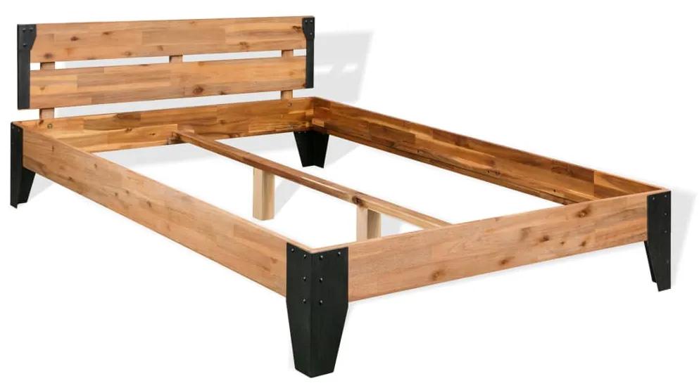244992 vidaXL Rám postele masivní akáciové dřevo a ocel 180 x 200 cm