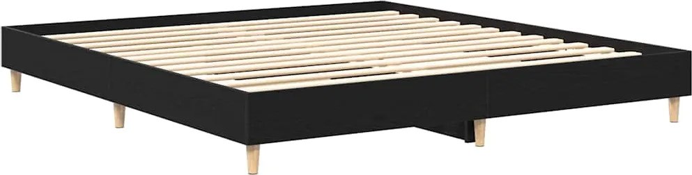 Rám postele Černý dub 203 x 183 x 25 cm Kompozitní dřevo 3329279