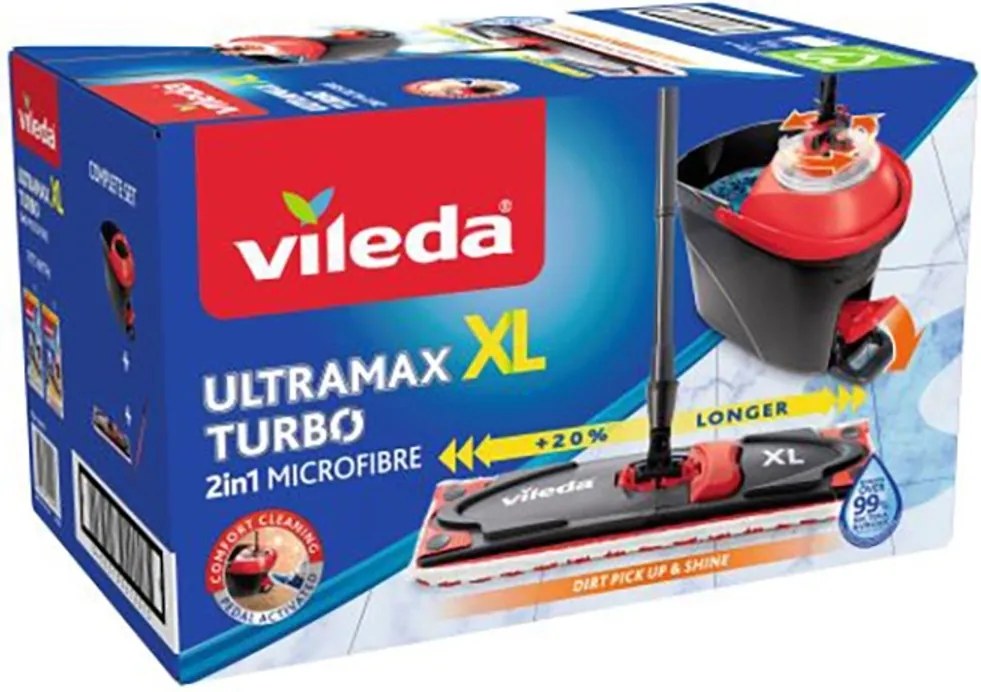 Vileda Sada plochého mopu s kbelíkem Ultramax XL TURBO Complete Set