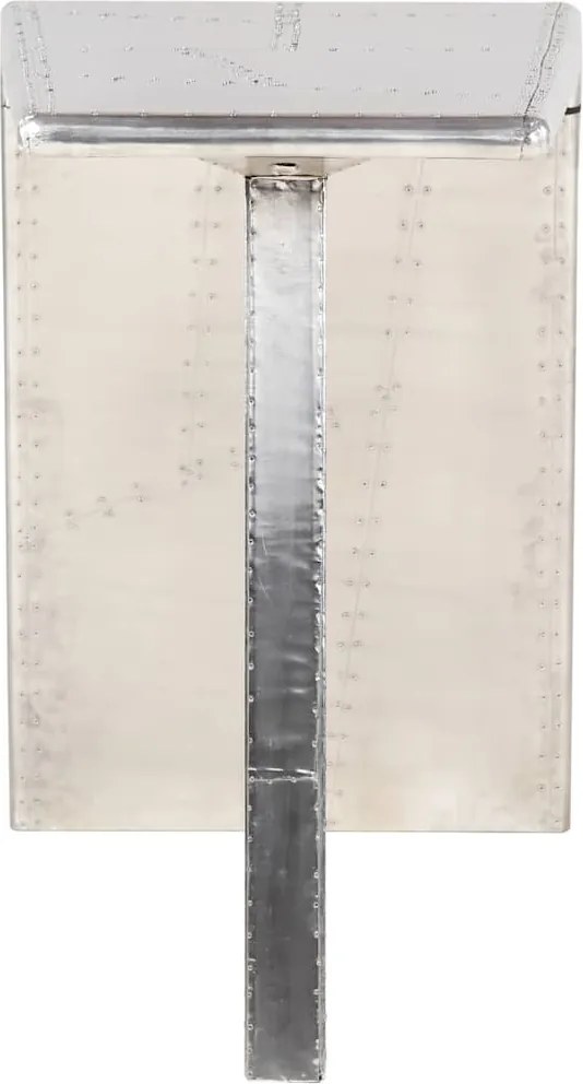 Letecký psací stůl stříbrný 112 x 50 x 76 cm kov 284414