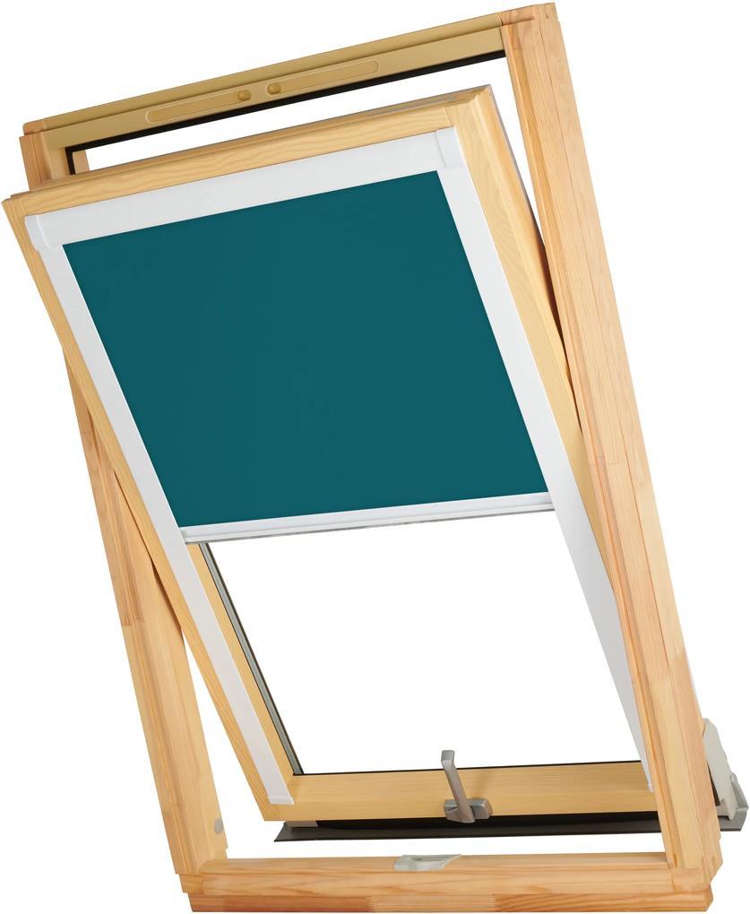 Dekodum Termoizolační roleta na střešní okno typu FAKRO 66x98 Barva látky: Wenge Silver, Barva profilu: Bílá