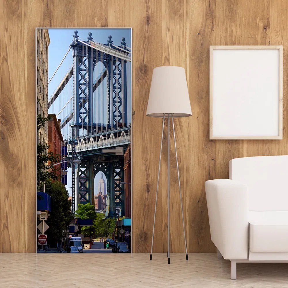 Fototapeta na dveře Bimago - New York: Bridge + lepidlo zdarma 100x210 cm