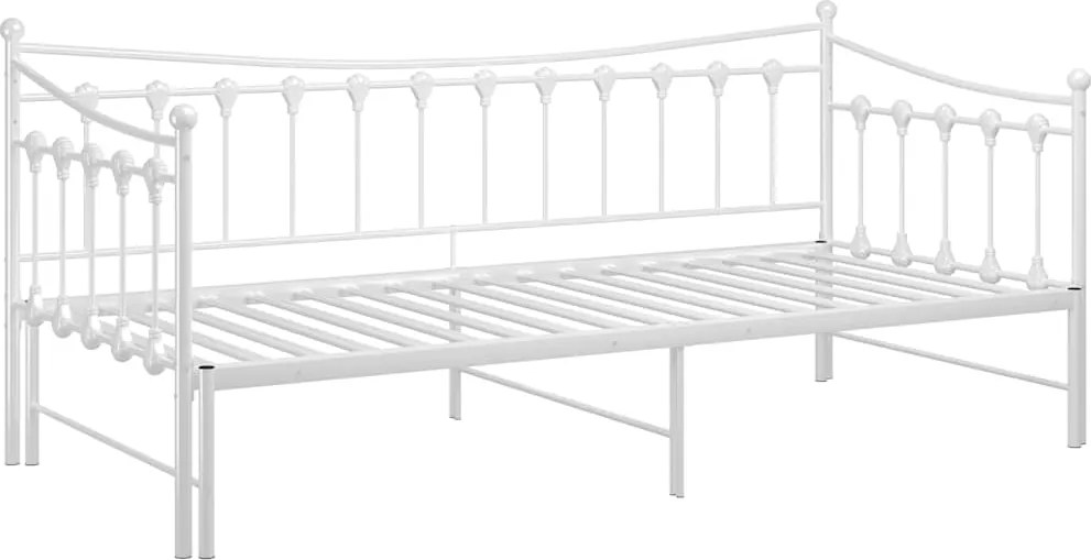 Rám vysouvací postele/pohovky bílý kovový 90 x 200 cm 324759