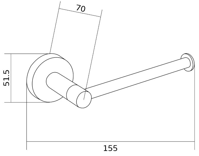 Mexen příslušenství, Remo držák na wc papír, růžová zlatá, 70507330-60