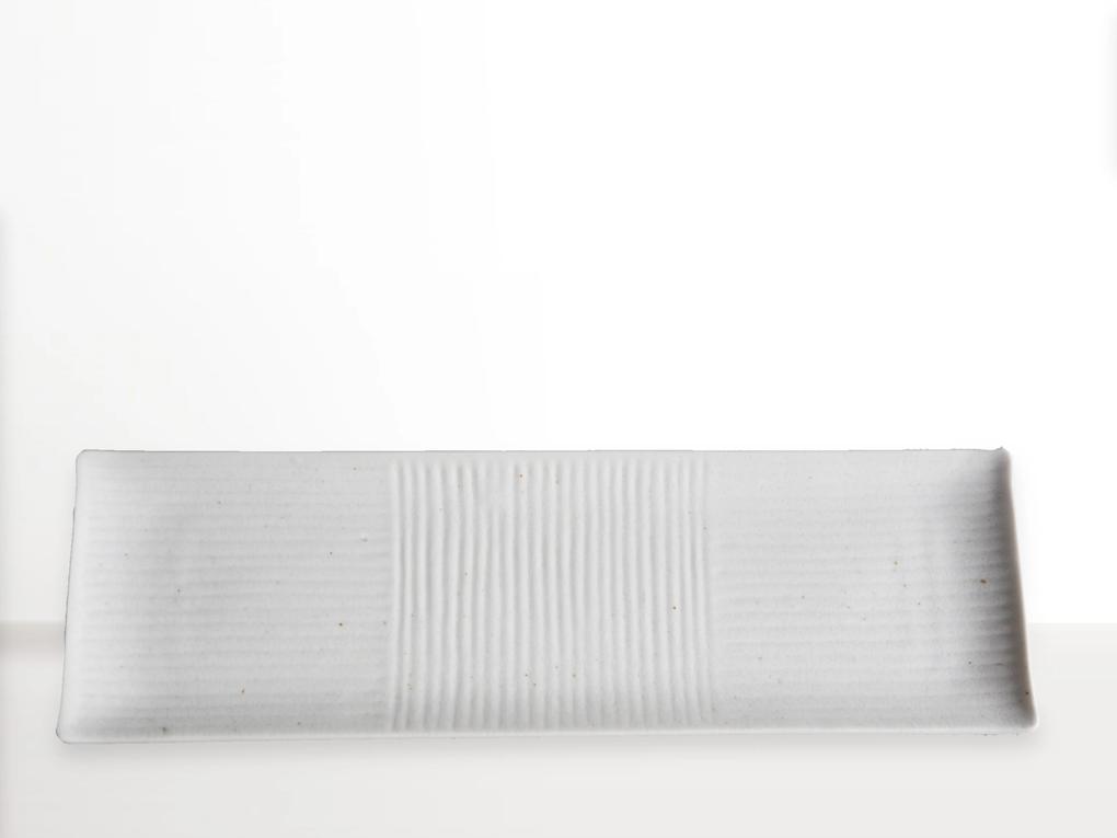 MIJ Talíř na sushi Lines 33 x 10 cm bílý