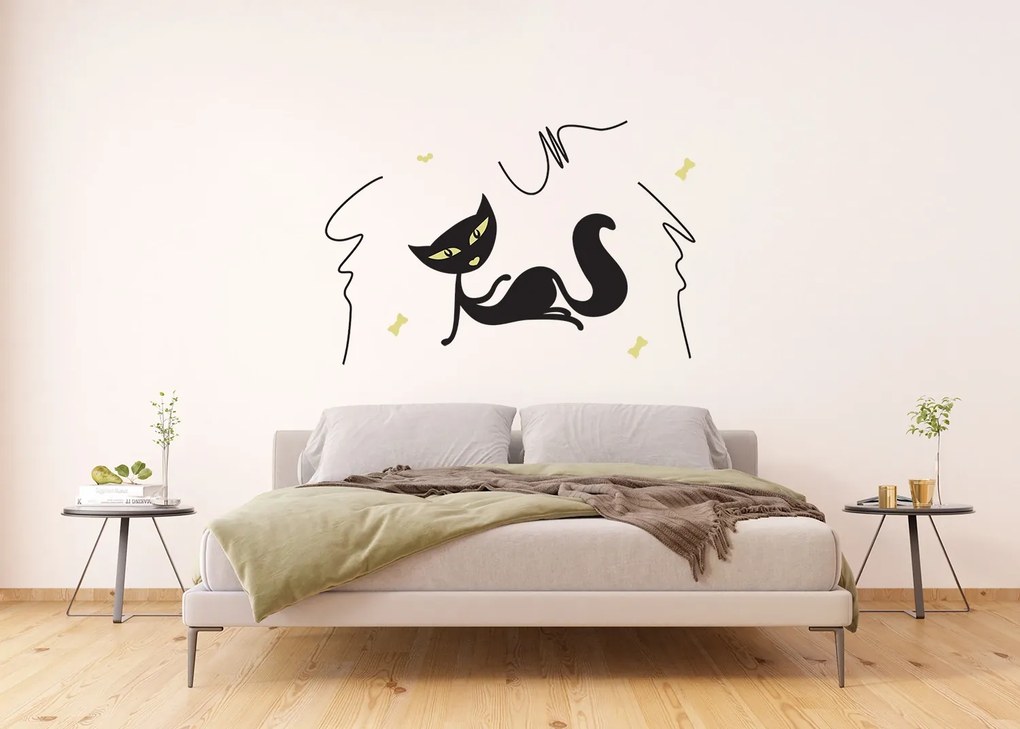 Samolepka na zeď Okouzlující Kočka | 65 x 85 cm | DFL0416