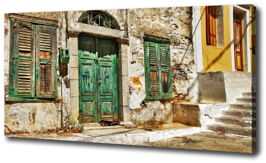 Wallmuralia Foto obraz na plátně Řecké uličky 100x50